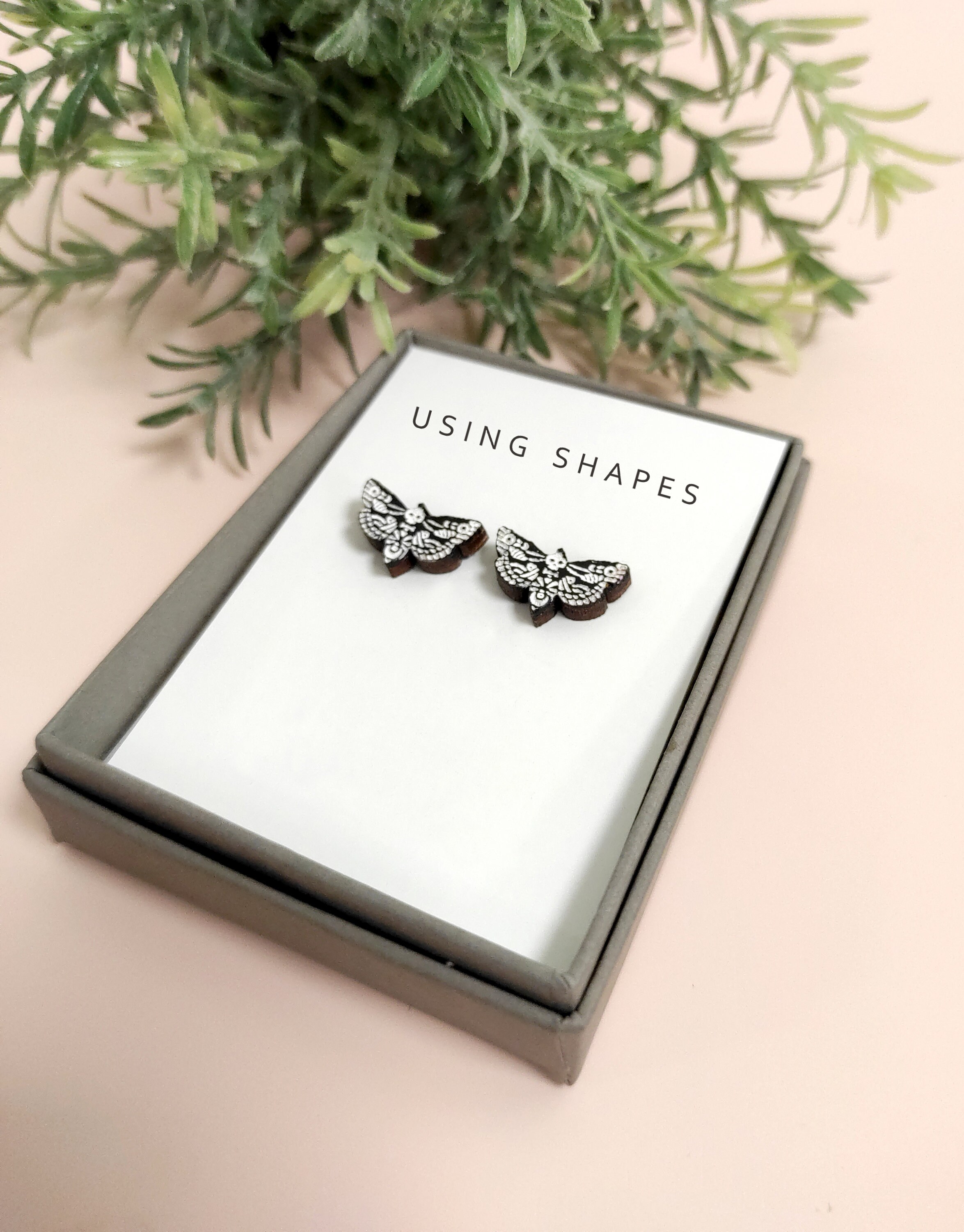 Deadhead Moth Stud Earrings Insect Earrings Witchy Jewelry | Etsy