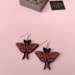 Moth With Moon Drop Earrings Insect Earrings Moth Jewelry - Etsy
