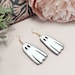 White Ghost Dangle Earrings, Halloween Earrings, Wooden Ghost Earring ...