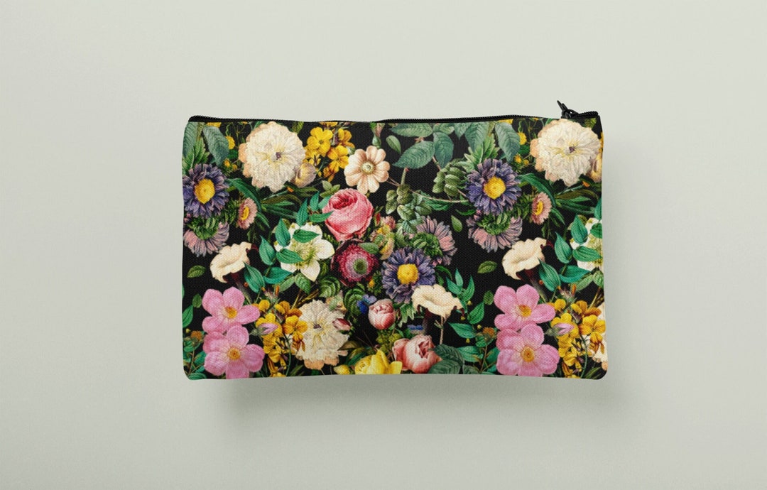 Flowers Pouch, Accessories Handmade Bag, Cosmetic Bag, Make-up Bag ...