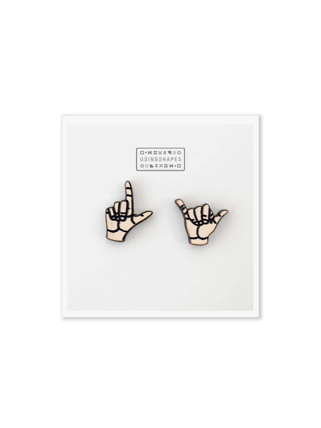 LOVE YOU in Sign Language Stud Earrings, Sign Language Jewelry ...