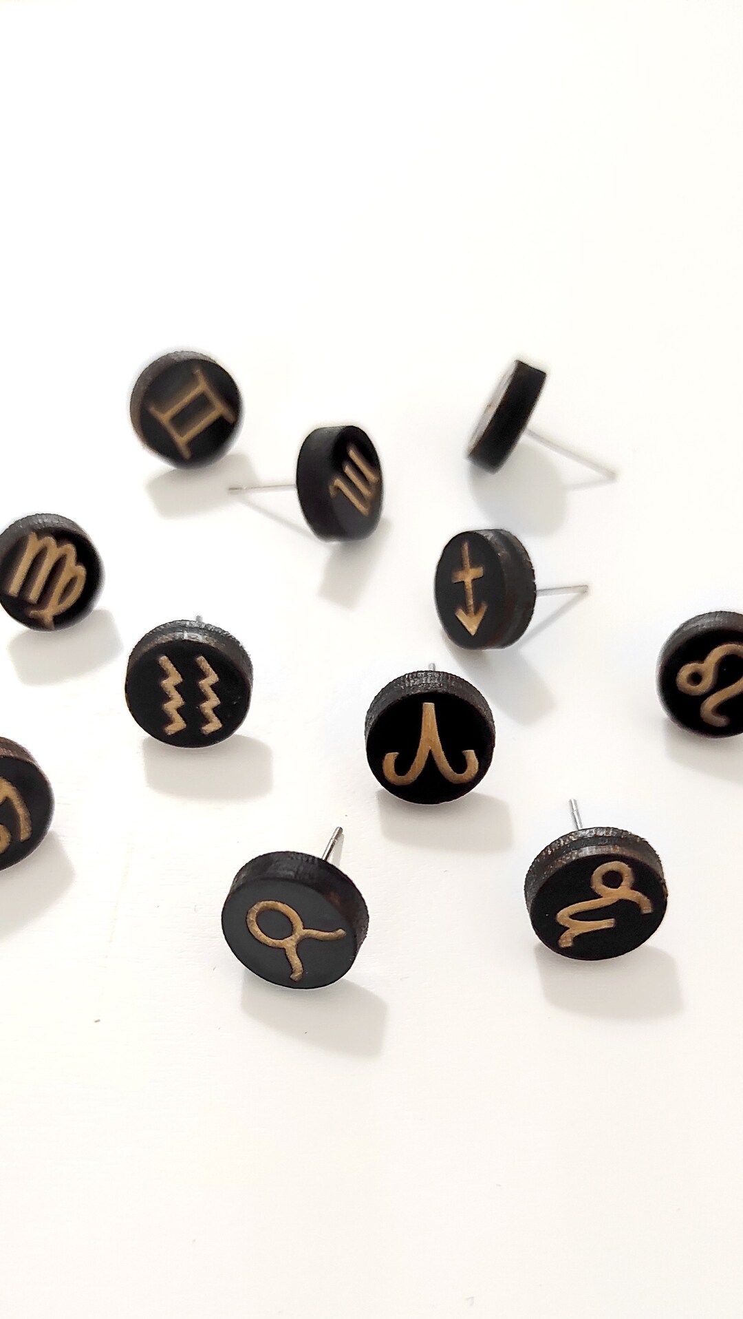 Mix and Match Pair of Zodiac Stud Earring, Zodiac Earring, Laser Cut ...