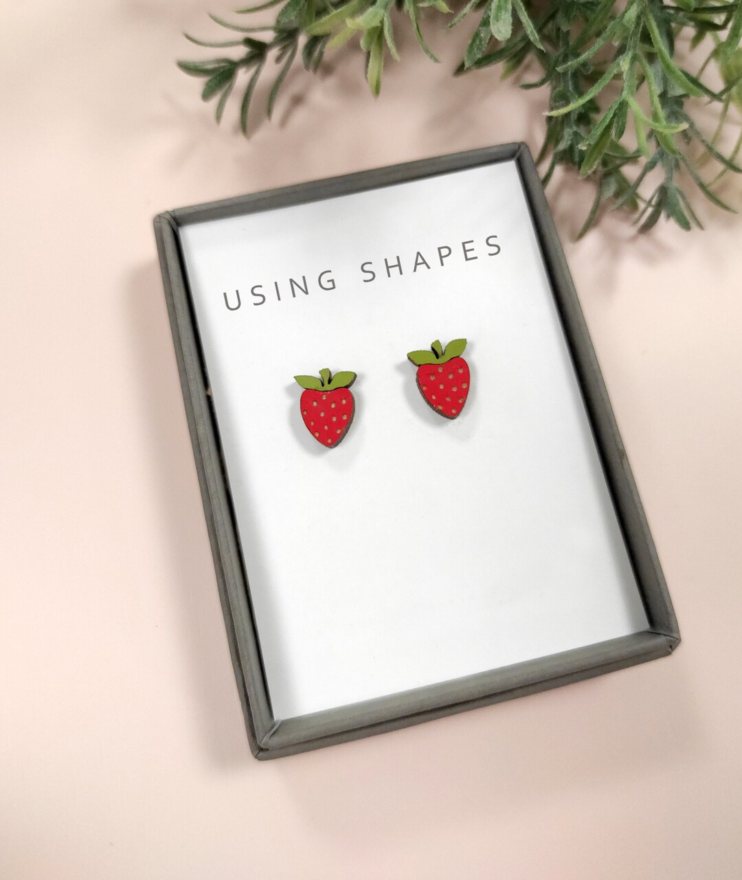 Strawberry Stud Earrings Red Strawberry Post Earrings Red - Etsy