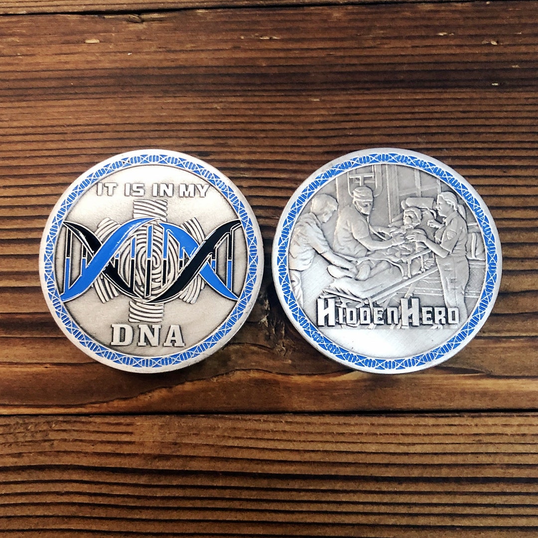 EMS Challenge Coin It is in My DNA EMT Hidden Hero Collectible Gift for ...