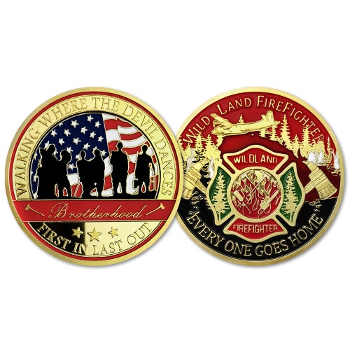 Fire Fighter Challenge Coin - Etsy
