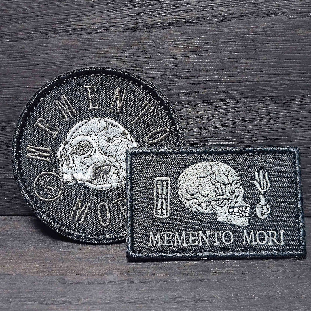Memento Mori Patch Round/ Rectangle Shape Embroidered Patch Gift - Etsy UK