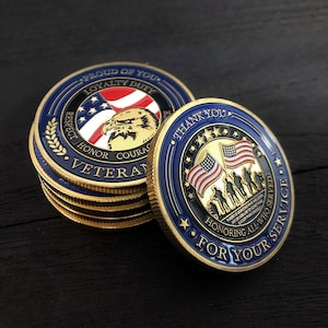 Veteran Challenge Coin Proud of Your Service Honoring Collectible/ Gift ...