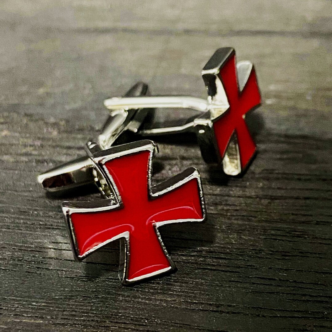 Masonic Cuff Links Knights Templar Cross Enameling Cuff Links Gift for ...