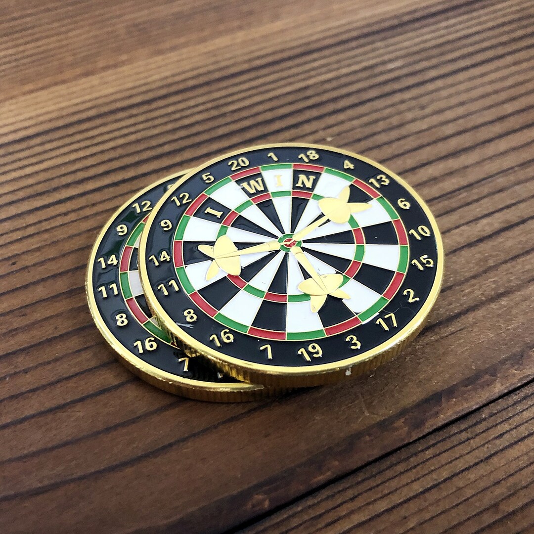 Dartboard Challenge Coin Game Style Decision Maker Chips Novetly Lucky ...
