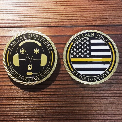 Personalized Thin Red Line Challenge Coin - Etsy