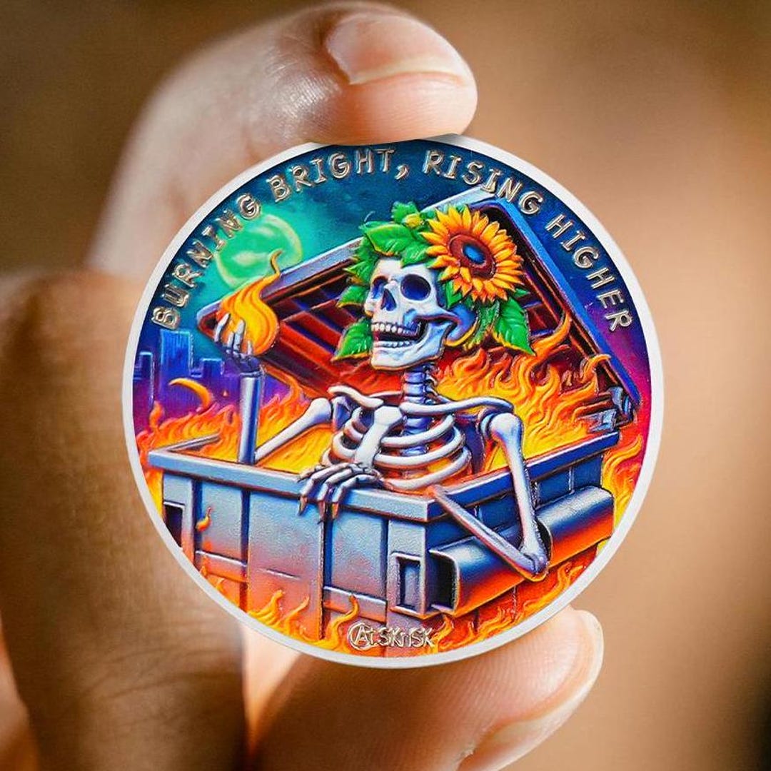 Dumpster Fire Challenge Coin - Burning Bright, Rising Higher Emotional ...