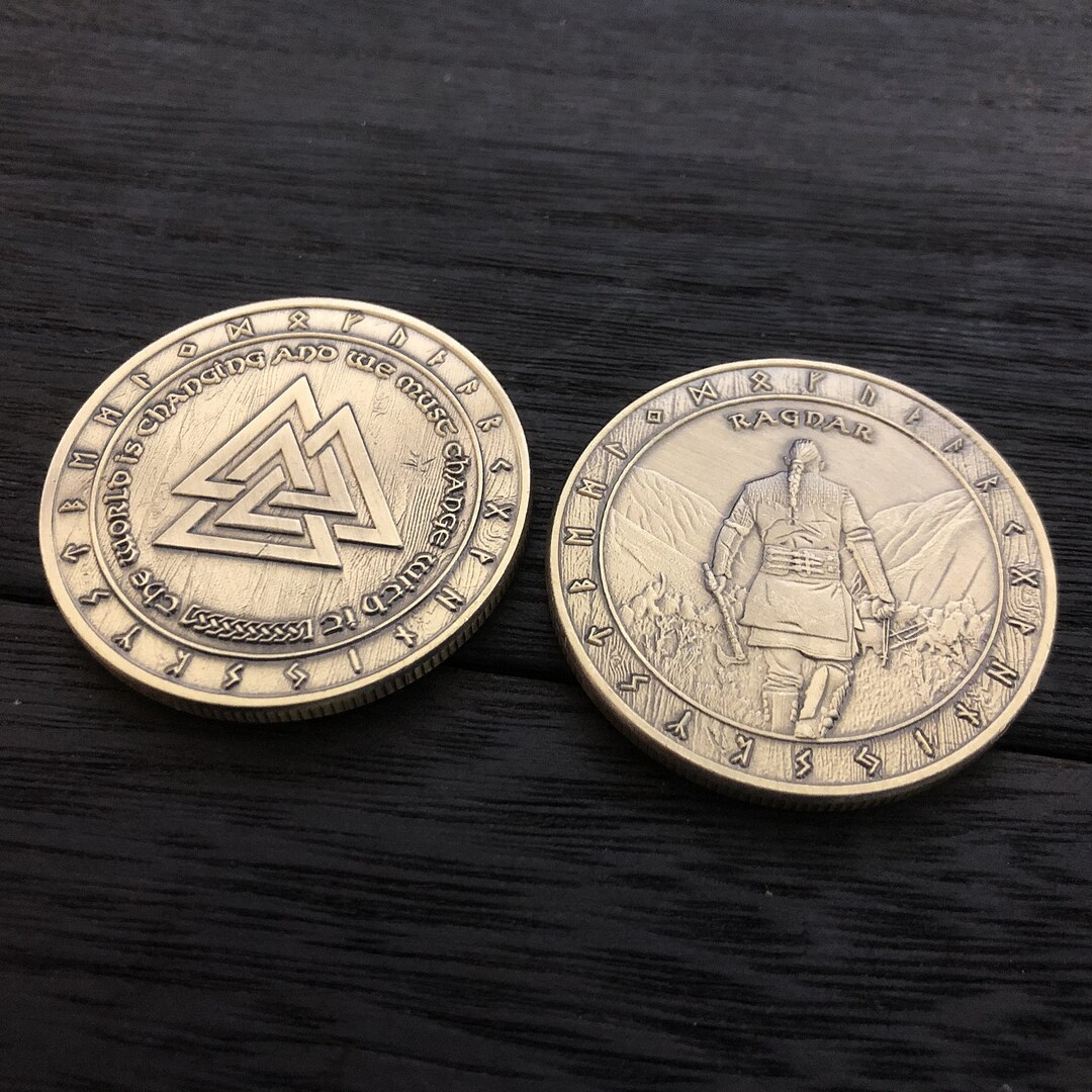 Viking Faith Challenge Coin Odin/ Ragnar Valknut Feature Honor - Etsy