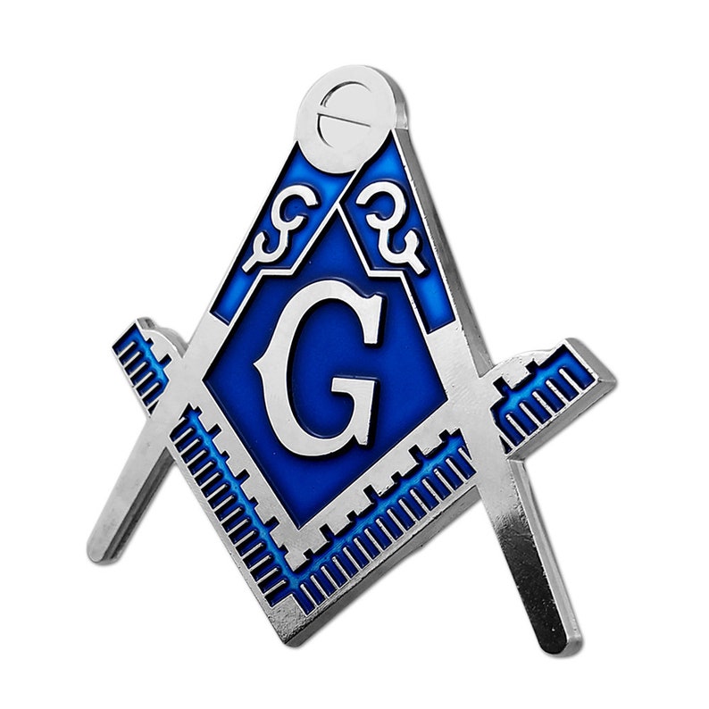 Symbolic Square Compass Masonic Car Emblem Silver & Blue Auto - Etsy