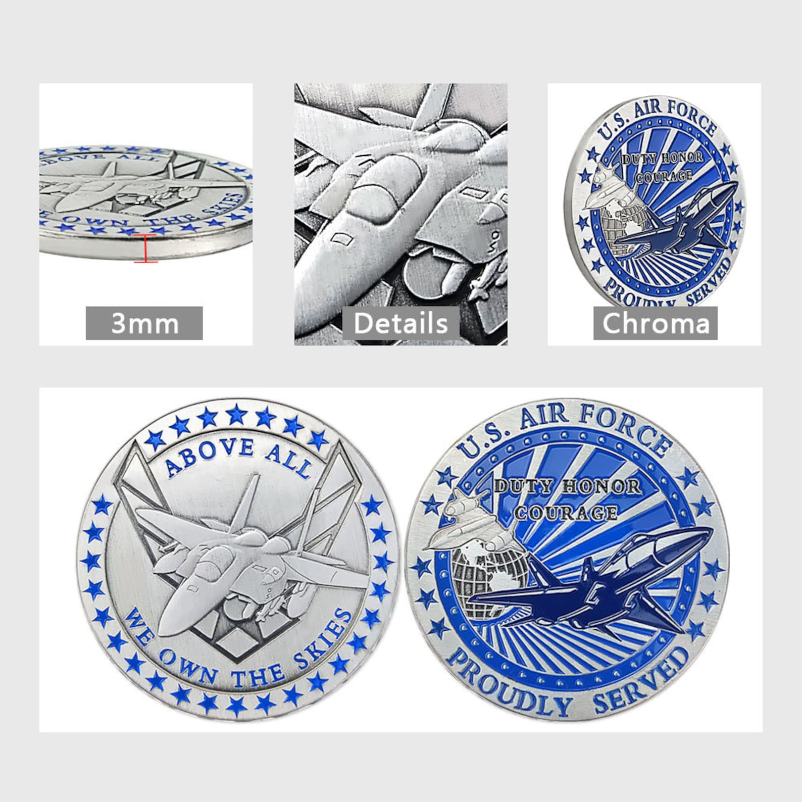 USAF Military Challenge Coin First Sergeant Diamond Note Air - Etsy