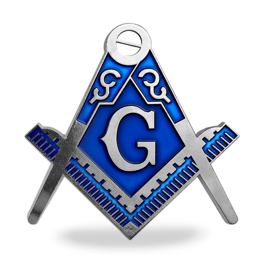 Symbolic Square Compass Masonic Car Emblem Silver & Blue Auto Decal - Etsy
