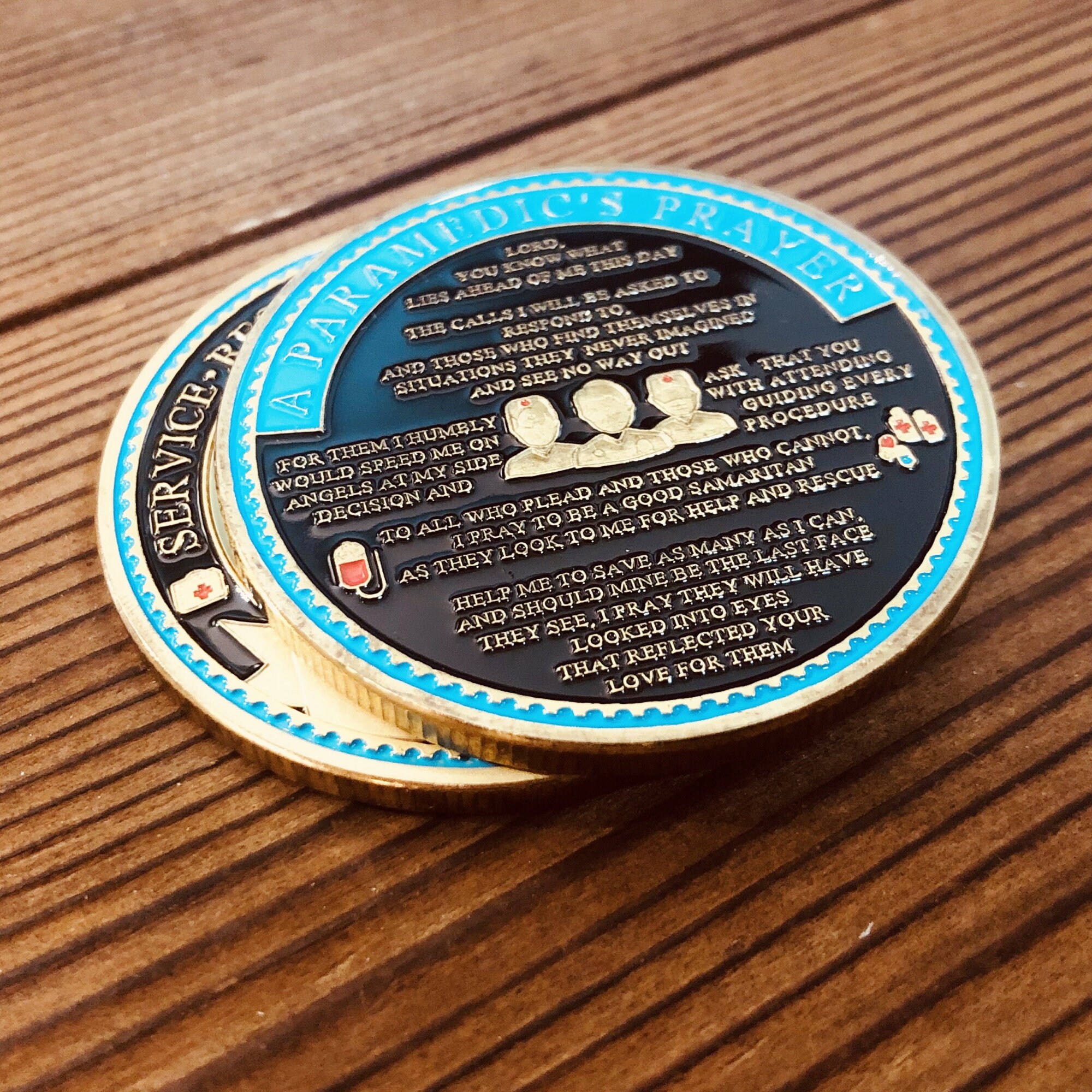 EMS Challenge Coin Featured W/ Ambulance Paramedic Prayer - Etsy