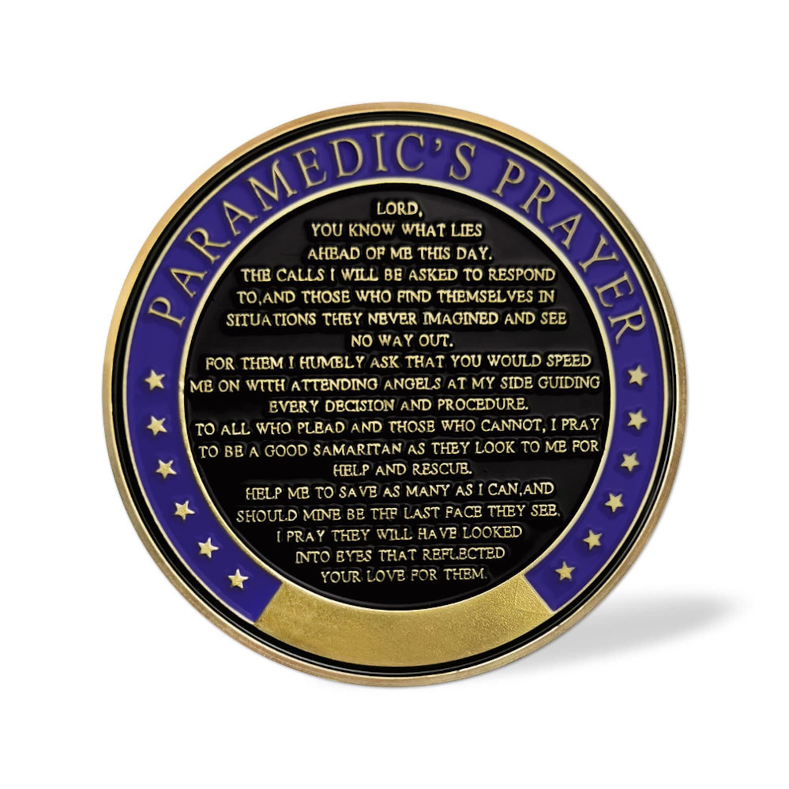 EMS Challenge Coin Paramedic Prayer Collectible Emergency | Etsy