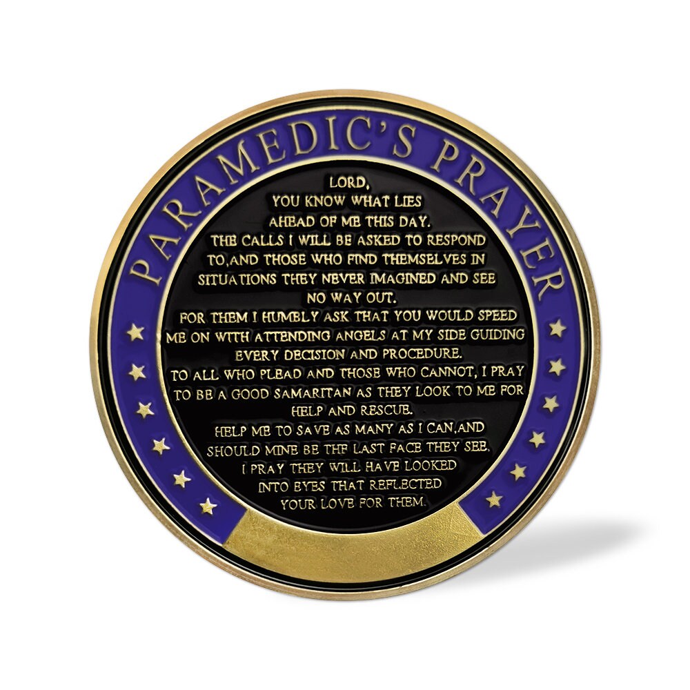 EMS Challenge Coin Paramedic Prayer Collectible Emergency | Etsy