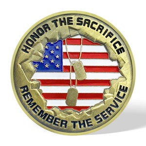 Fallen Soldier Challenge Coin Military Commemorative Coin Veteran Honor ...
