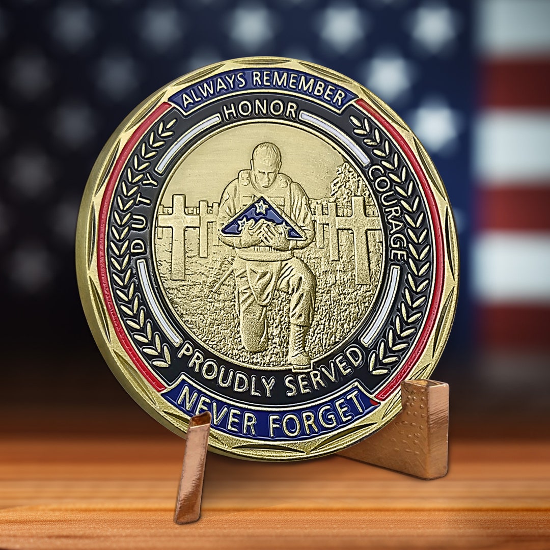 Military Veterans Challenge Coin - Bulk Stand for the Flag Veterans Day ...