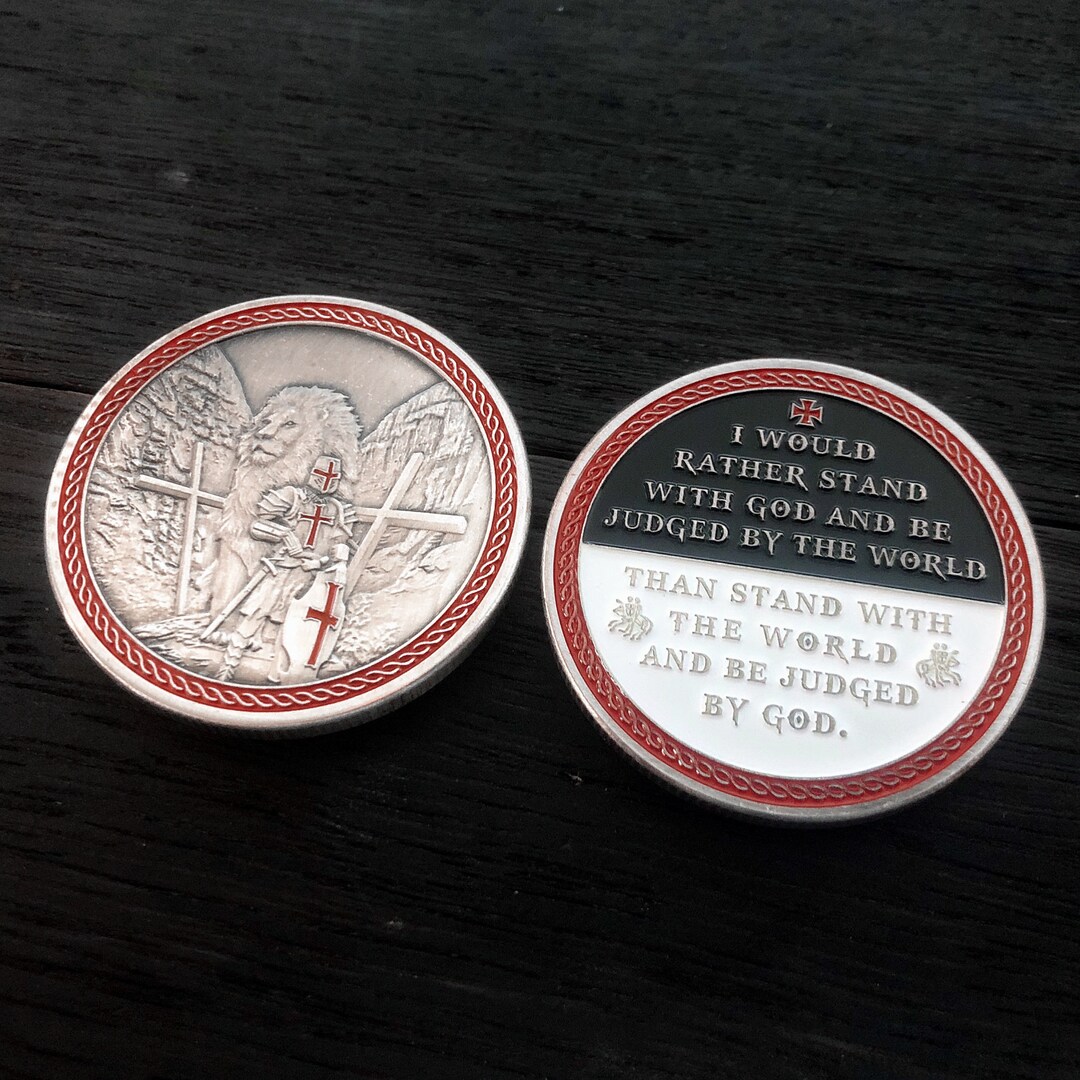 Crusader Challenge Coin Knight Templar Army of God Collectible Coin ...