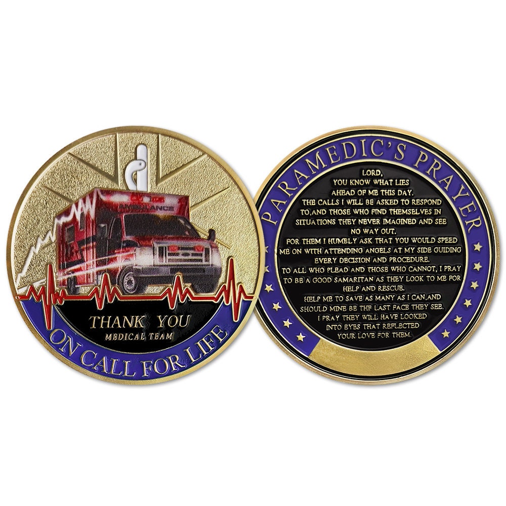 EMS Challenge Coin Paramedic Prayer Collectible Emergency | Etsy