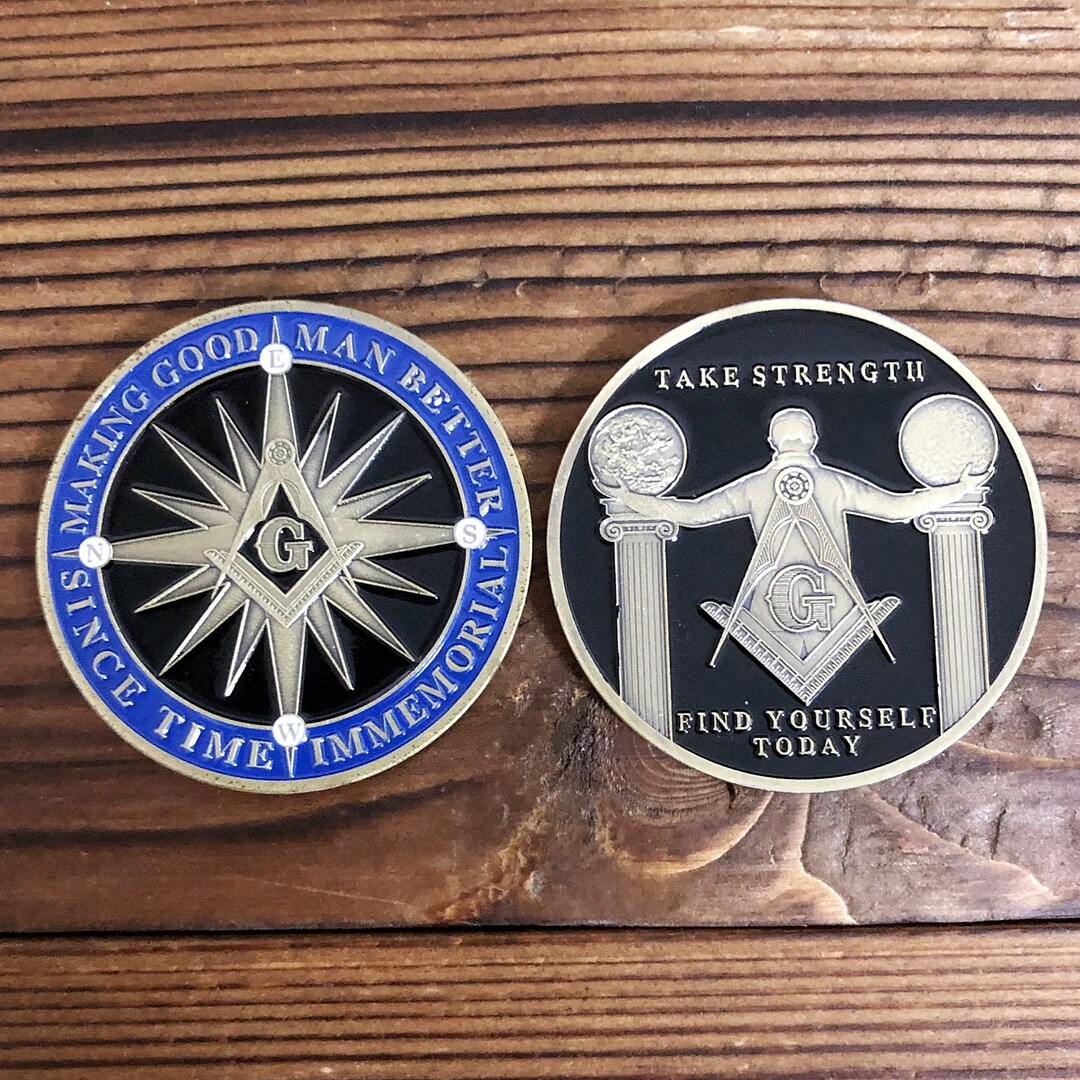 Masonic Compass Challenge Coin W/ G Symbol Collectible Badge Gift for ...