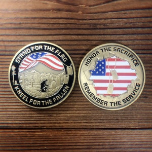 Fallen Soldier Challenge Coin Military Commemorative Coin Veteran Honor ...