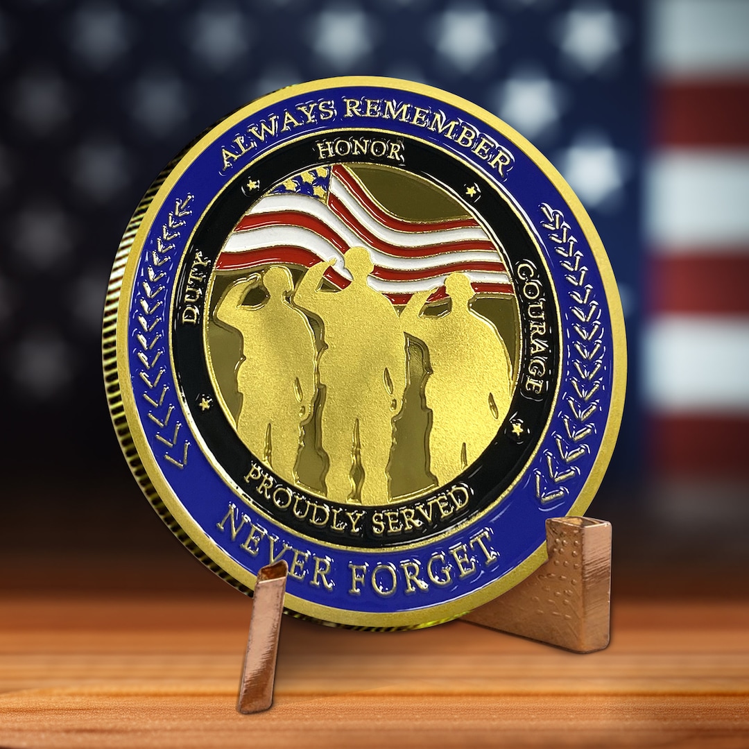 Veteran Commemorative Coin Military Vets Never Forget Honor Challenge ...