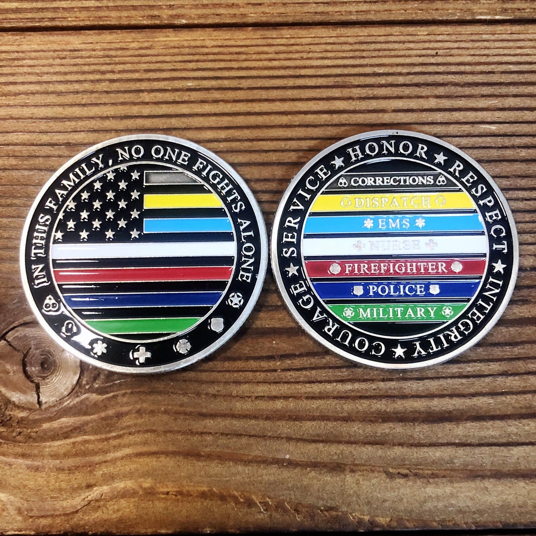 All Lives Matter Challenge Coin Police/ Firefighter/ Dispatcher.. Thin ...