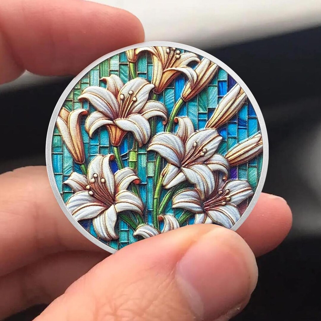 Lily Flower Sobriety AA Coin Recovery NA AA Sober Medallion for Women ...