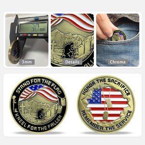 Fallen Soldier Challenge Coin Military Commemorative Coin Veteran Honor ...