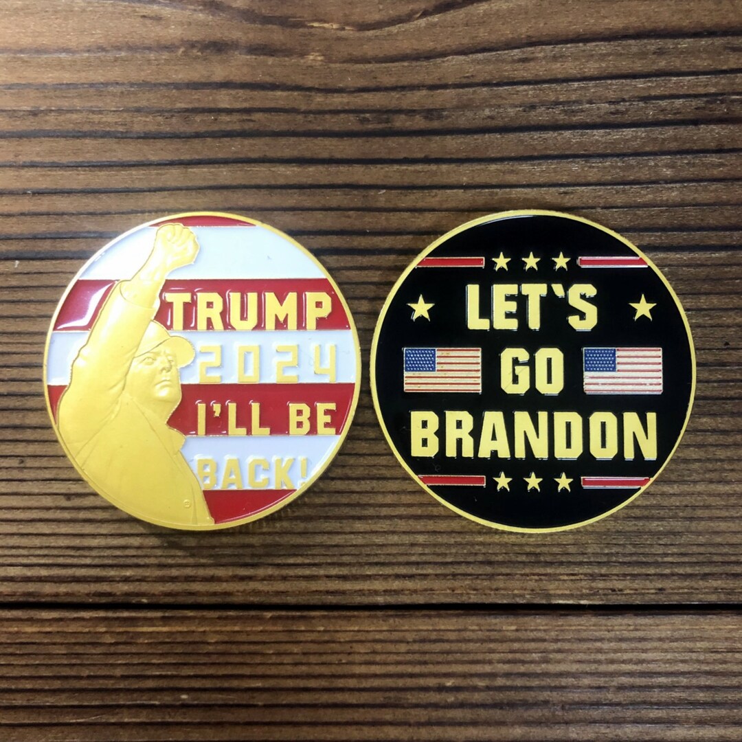 Trump 2024 Let's Go Brandon Challenge Coin Gold Finish President ...