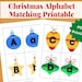 Christmas Alphabet Matching Printable Preschool Printable Toddler ...