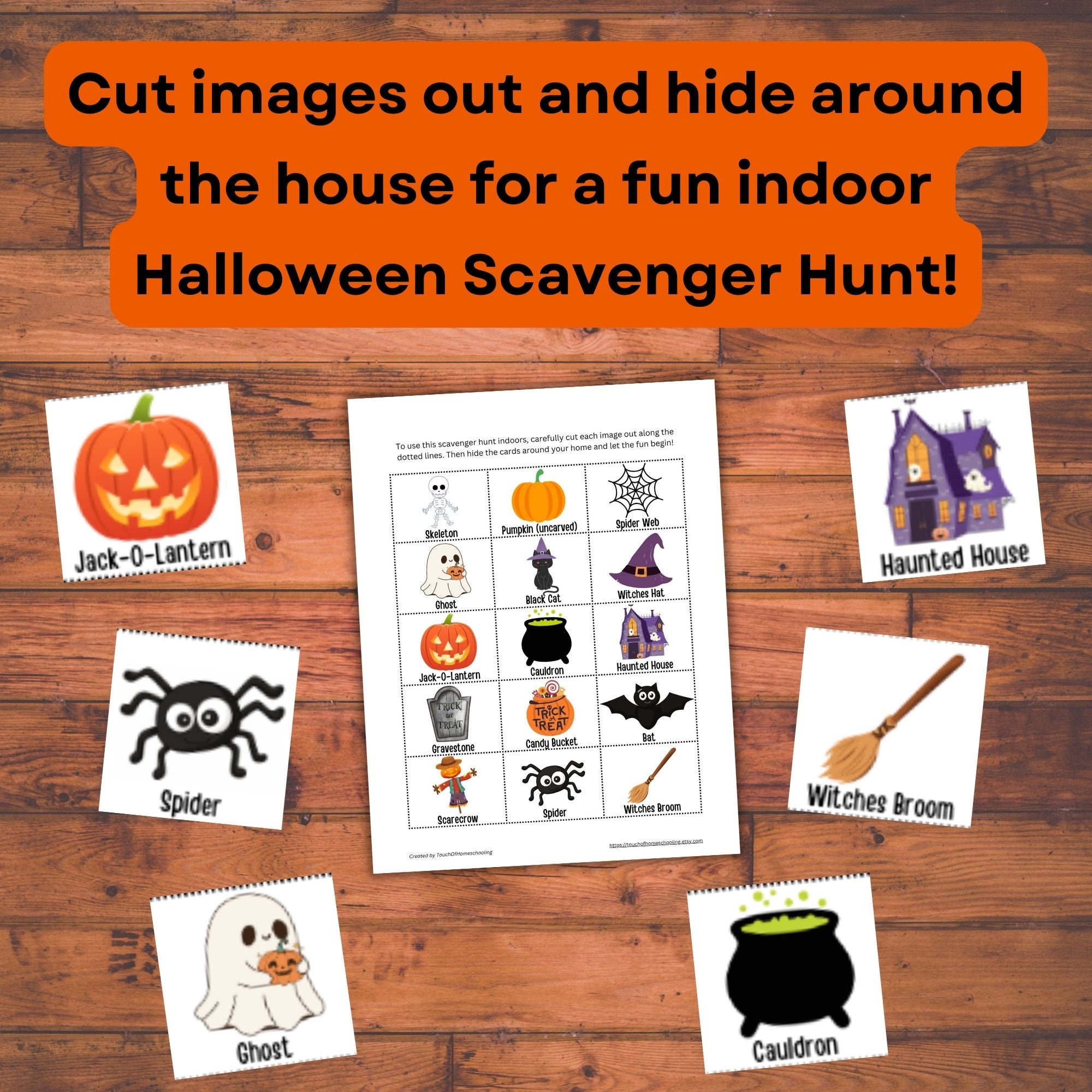 Halloween Scavenger Hunt for Kids, Halloween Activity, Halloween ...