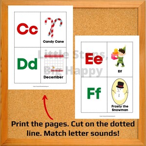 Christmas Letter Sounds Matching Printable | Preschool Printable ...