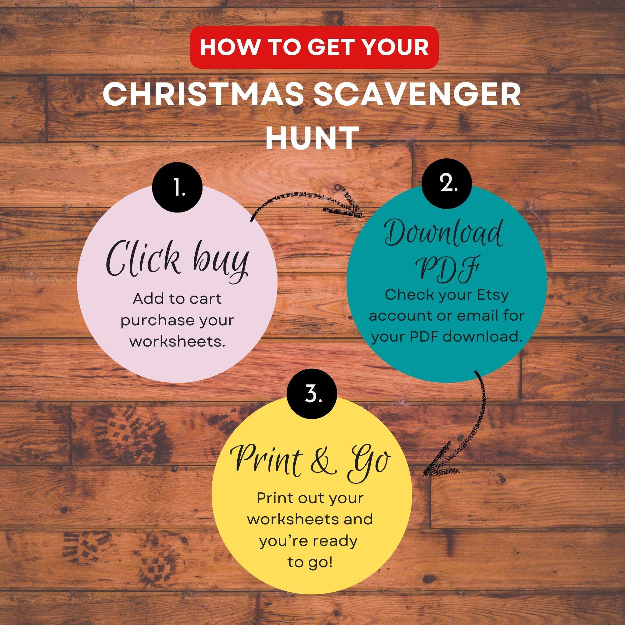 Christmas Scavenger Hunt for Kids, Christmas Activity, Christmas ...