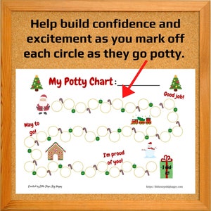 Christmas Potty Training Chart, Digital Instant Download, Printable ...