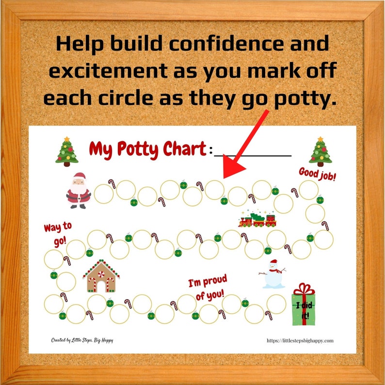 Christmas Potty Training Chart Digital Instant Download - Etsy