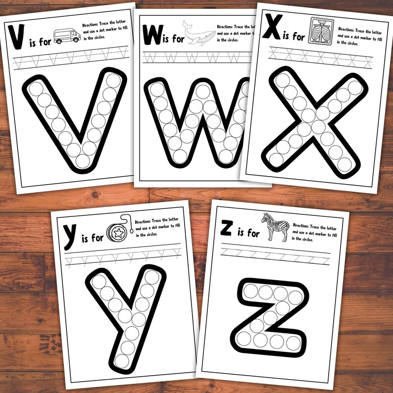 Alphabet Dot Marker Worksheets, Homeschool Printable, Printable ...