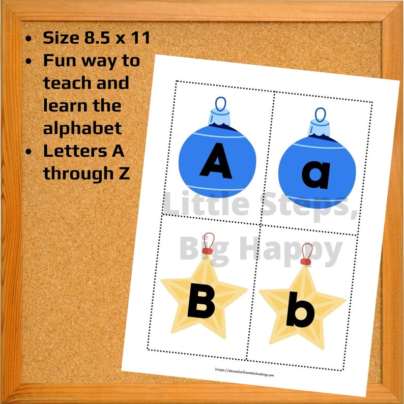 Christmas Alphabet Matching Game: Preschool Learning (PDF Printable) - Etsy