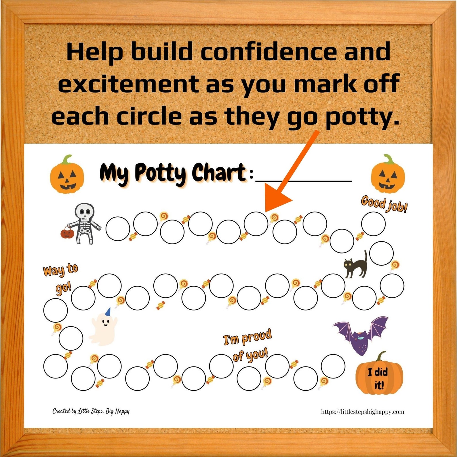 Halloween Potty Training Chart, Printable Sticker Chart, Reward Chart ...
