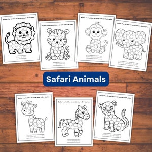 Animal Dot Marker Worksheets, Homeschool Printable, Printable Preschool ...