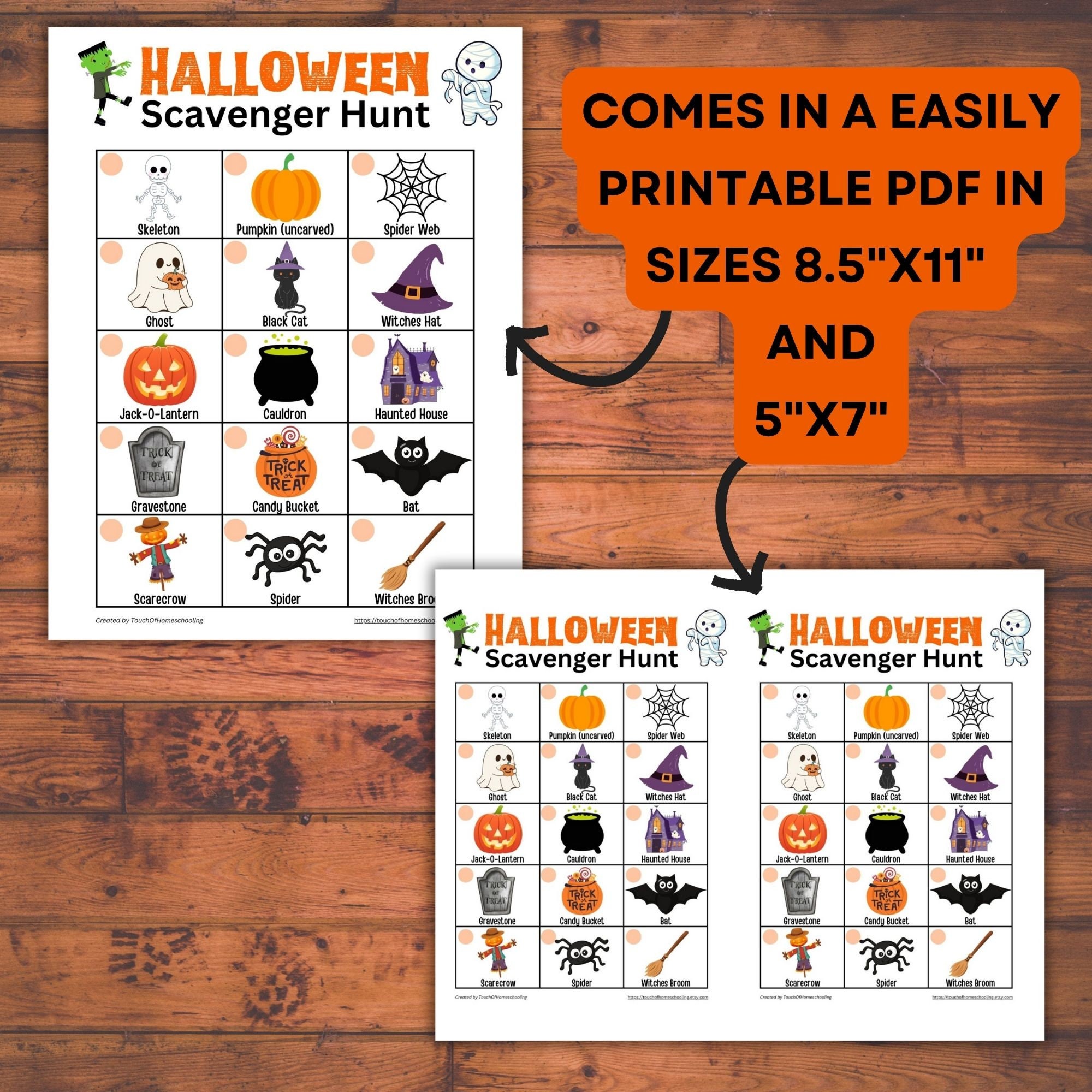 Halloween Scavenger Hunt for Kids, Halloween Activity, Halloween ...