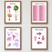 Pink Educational Posters: Alphabet, Numbers, Homeschool Prints (digital ...