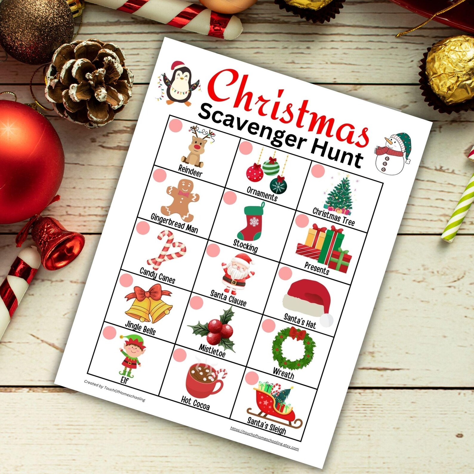 Christmas Scavenger Hunt for Kids, Christmas Activity, Christmas ...
