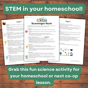 STEM Scavenger Hunt for Kids: Family Indoor Activity (printable PDF) - Etsy