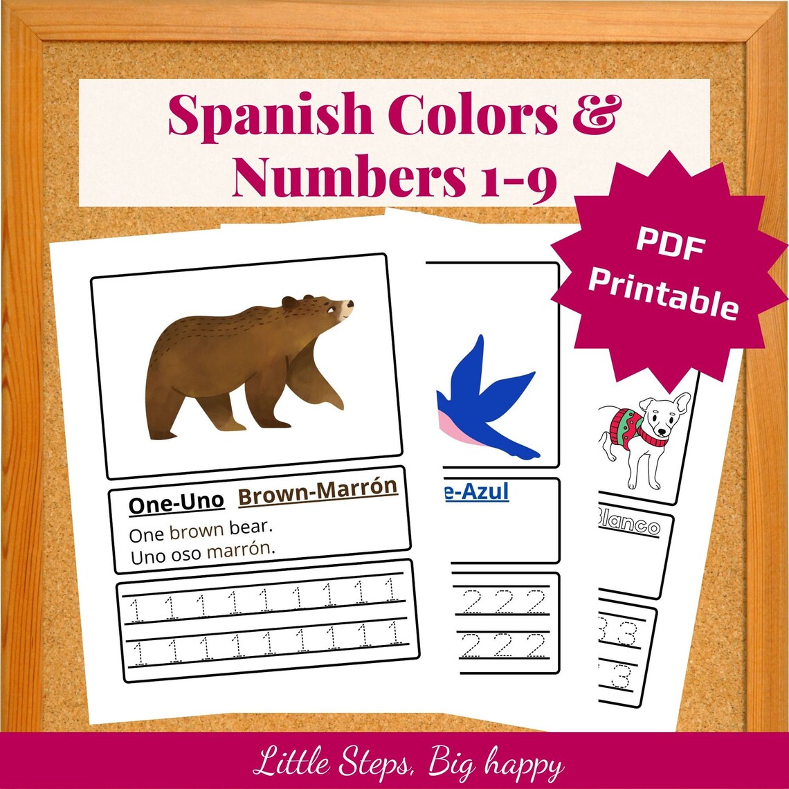 Printable Spanish Colors & Numbers Worksheets | Learning Pages for Kids ...