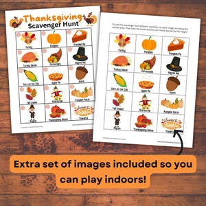 Thanksgiving Scavenger Hunt for Kids, Thanksgiving Activity ...