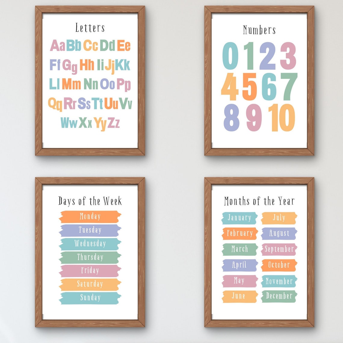 Educational Posters, Homeschool Prints, Playroom Wall Decor, Montessori ...